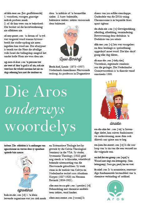 Boekenhout.Die Aros Onderwys Woordelys